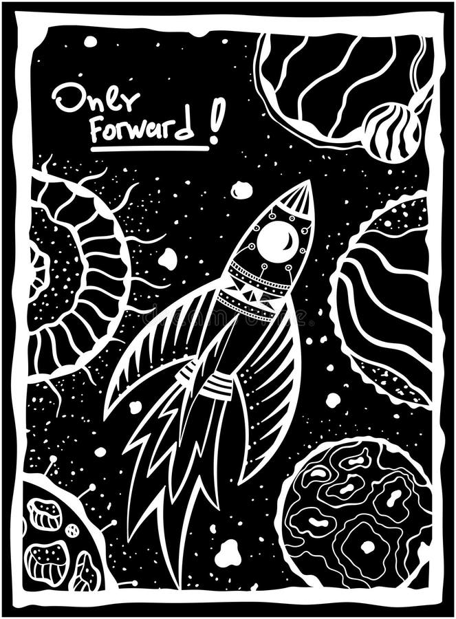 Only Forward. Vector Illustration of Forward Movement on the Example of ...