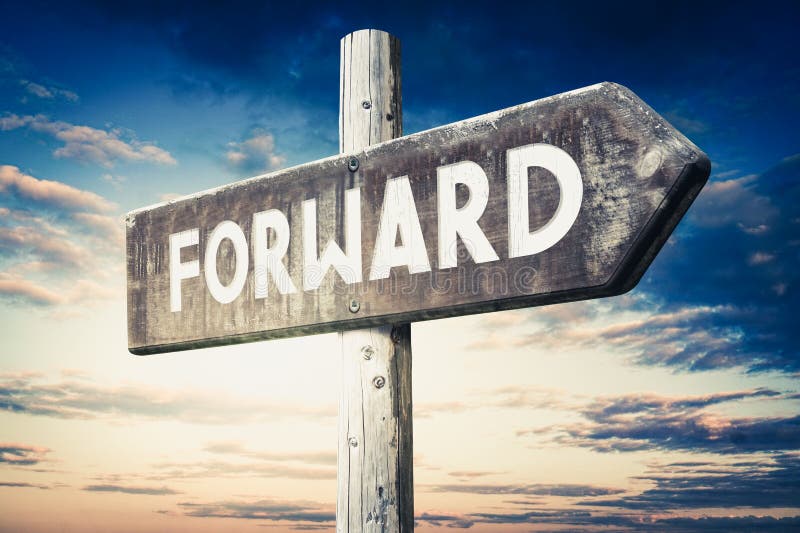 Forward - Wooden Signpost, Roadsign with One Arrow Stock Photo - Image ... Forward - Wooden Signpost, Roadsign with One Arrow Stock Photo - Image ...