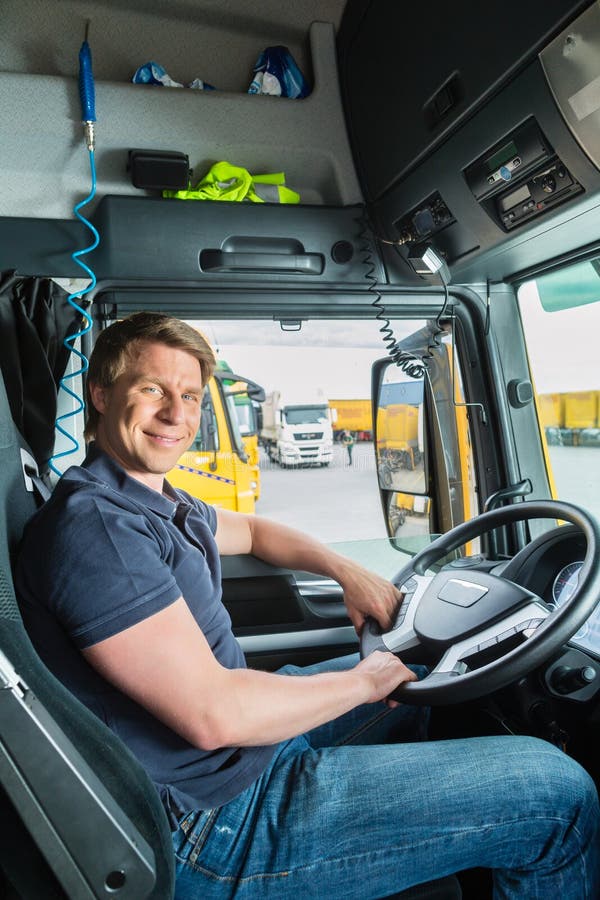Forwarder or Truck Driver in Drivers Cap Stock Image - Image of ...