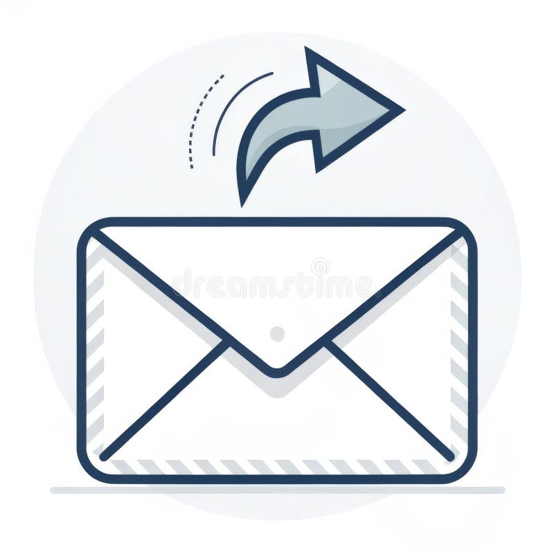 Forwarding Email Icon Minimalist Line Art Design, Email, Forwarding ...