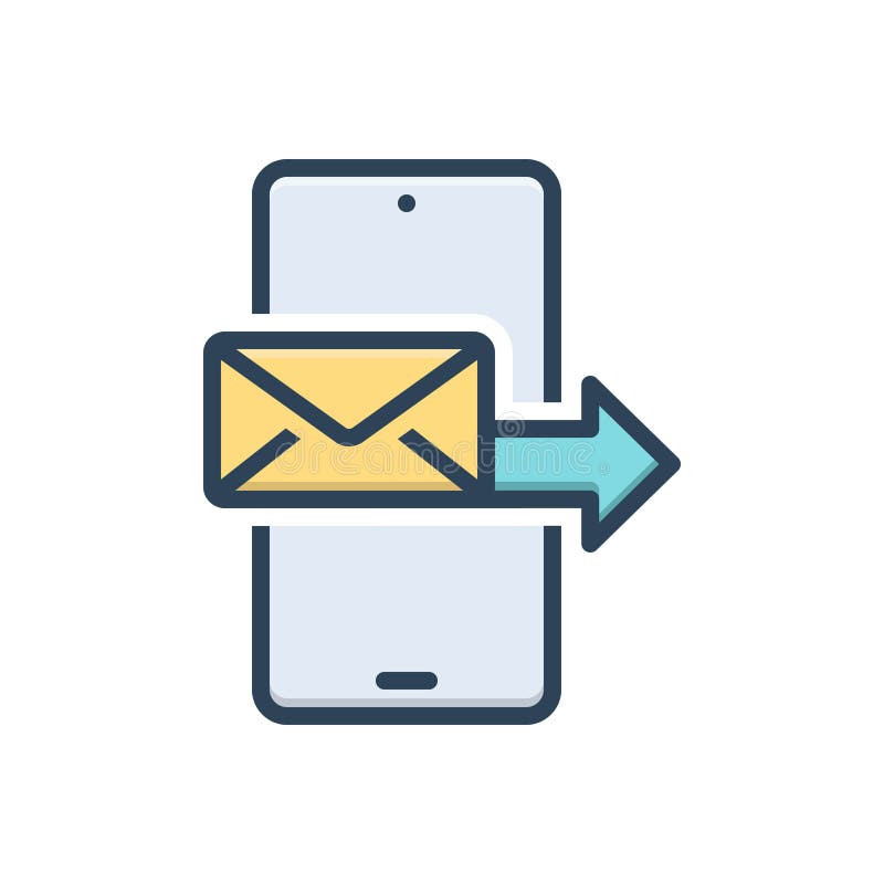 Color Illustration Icon for Forwarding, Message and Send Stock ...