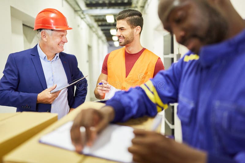 Forwarding Team Checks Delivery of Goods Stock Image - Image of freight ...