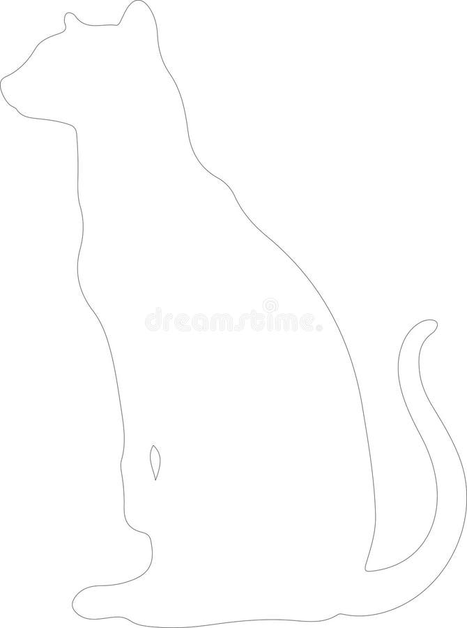 Fossa Outline Silhouette Generative Ai Stock Vector - Illustration of ...