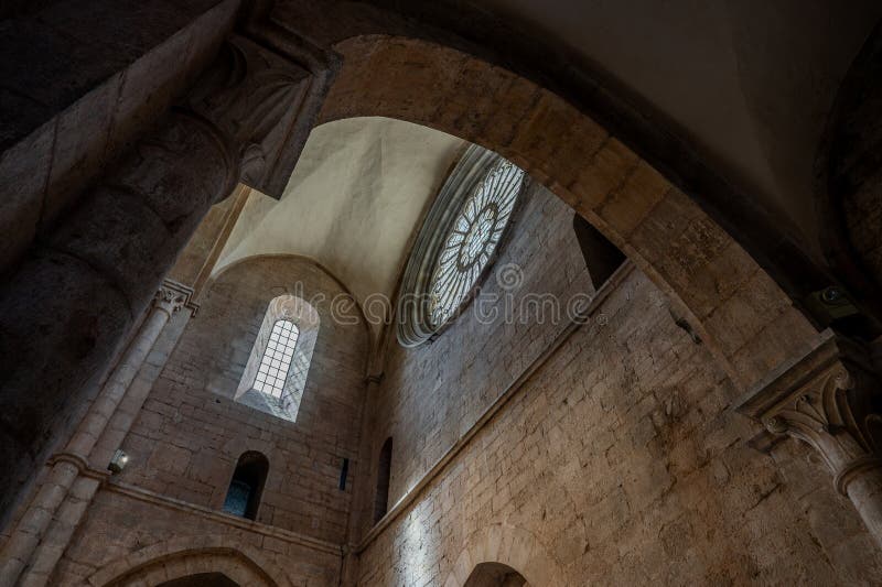 Priverno, Latina, Italy. Cistercian Abbey of Fossanova Stock ...