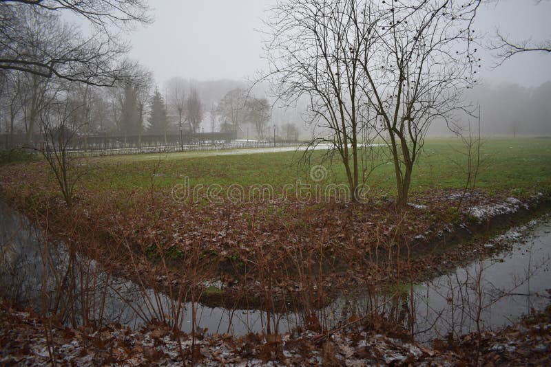 Fosse around castle estate stock image. Image of tree - 134525761