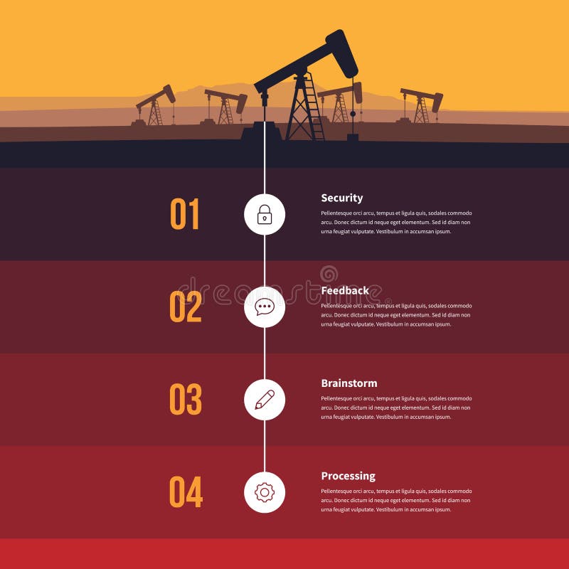 Fossiele Energie Infographic Vector Illustratie - Illustration of ...