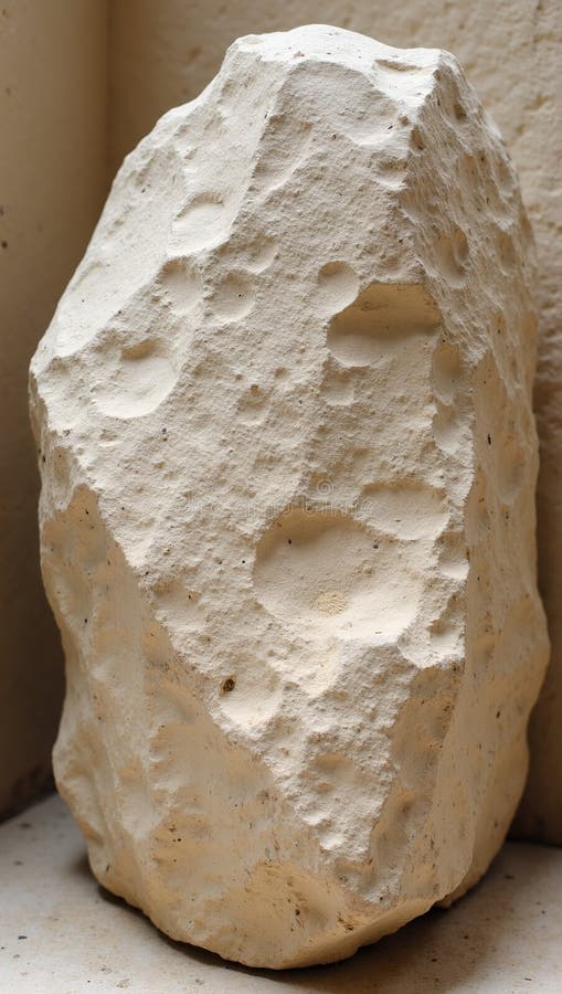 Fossil Filled Limestone Boulder with Beige Hue Porous Texture and ...