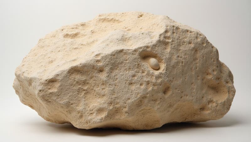 Fossil Filled Limestone Boulder with Warm Beige Color and Porous ...