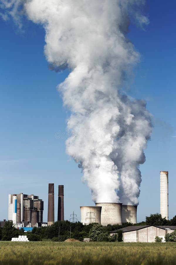 Fossil Fuel Power Station Emission Stock Image - Image of industry ...