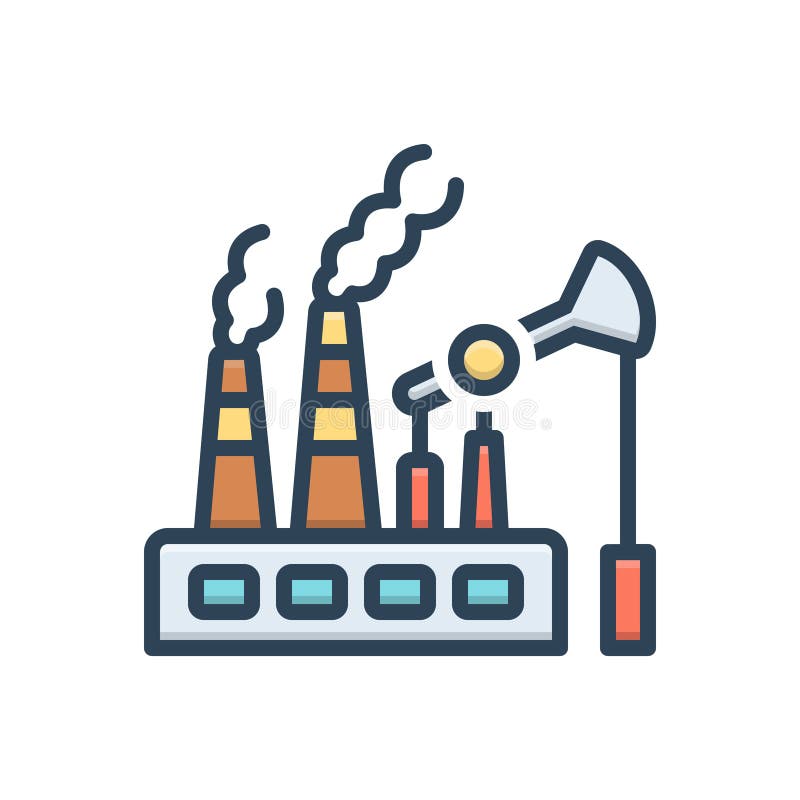 Color Illustration Icon for Fossil Fuels, Fuel and Pump Stock ...