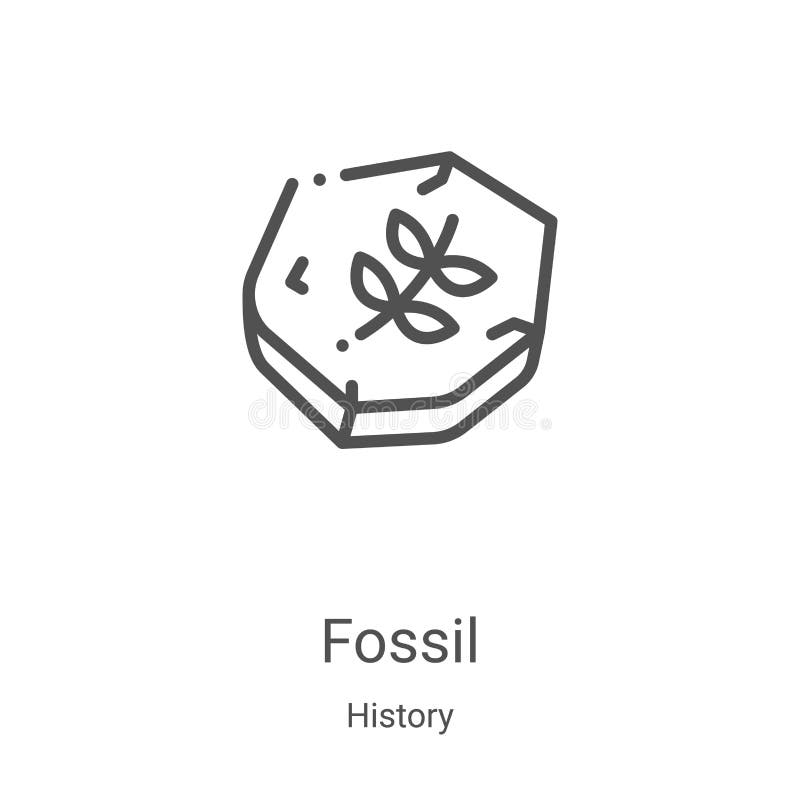 Fossil Icon Vector Sign and Symbol Isolated on White Background Stock ...
