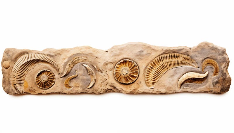 Fossil Imprints in Rock stock illustration. Illustration of design ...