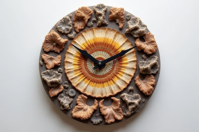 Fossil-Inspired Wall Clock Design Stock Illustration - Illustration of ...