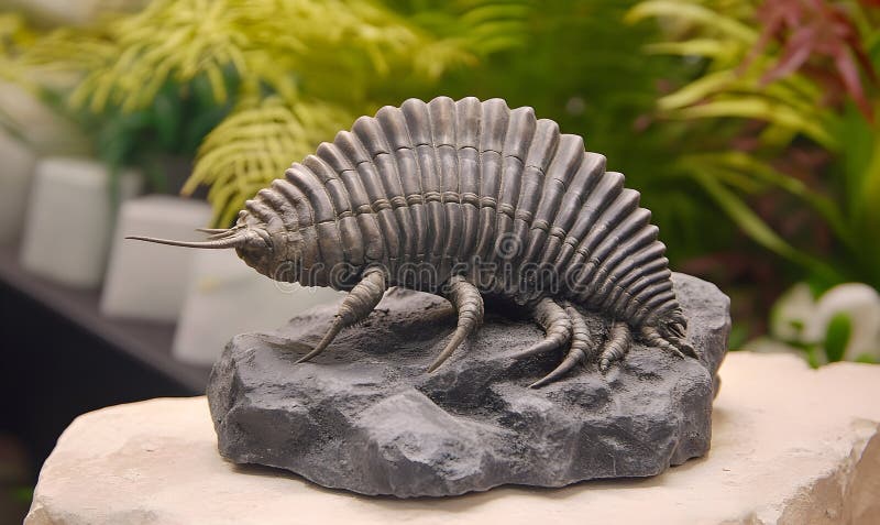 AI-Generated Trilobite Fossil Replica Stock Illustration - Illustration ...