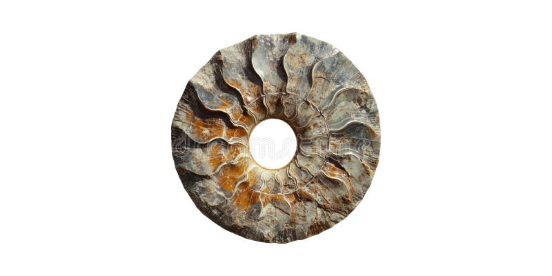Fossilized Ammonite Shell. Ancient Marine Life and Geological History ...