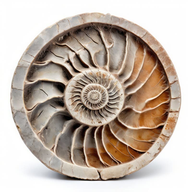 Fossilized Ammonite Shell Embedded in Limestone Valuable for Ol Stock ...