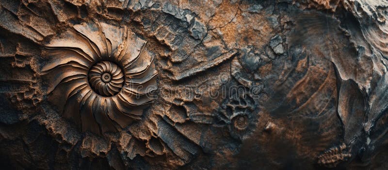Fossilized Sea Creatures Showcase Intricate Patterns and Textures ...