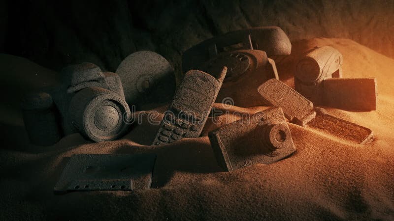Old Tech Revealed in Dusty Cave Stock Video - Video of revealed, retro ...