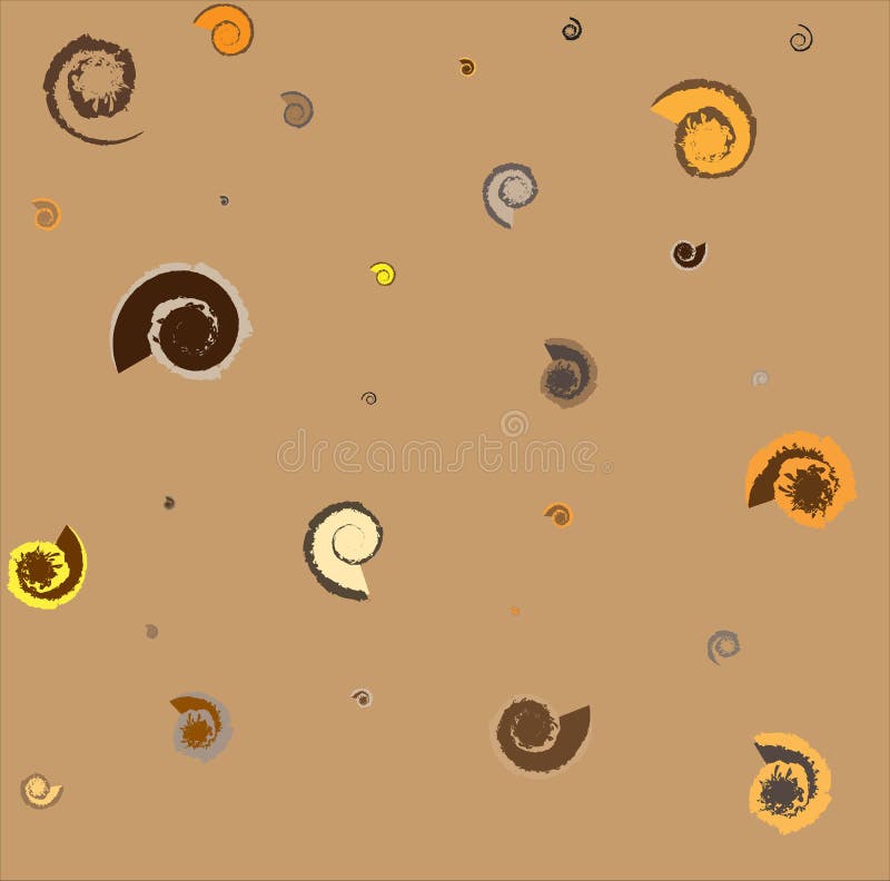 Sea Shells Brown and White Vector Stock Vector - Illustration of design ...