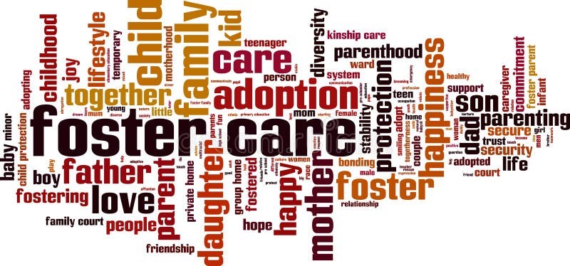 Foster care word cloud stock vector. Illustration of cloud - 174577365