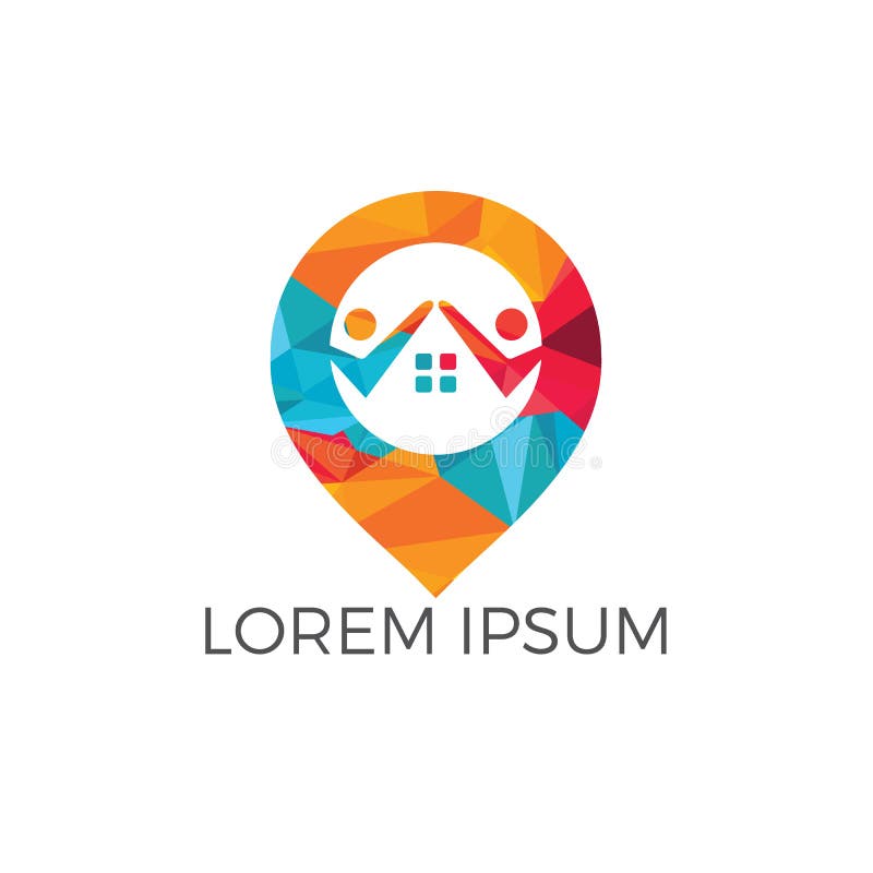 Foster Home Locator Vector Logo Design. Stock Vector - Illustration of ...