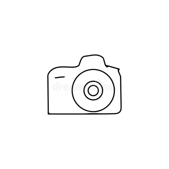 Foto Camera Thin Line Pictogram. Foto Camera Hand Getekend Thin Line ...