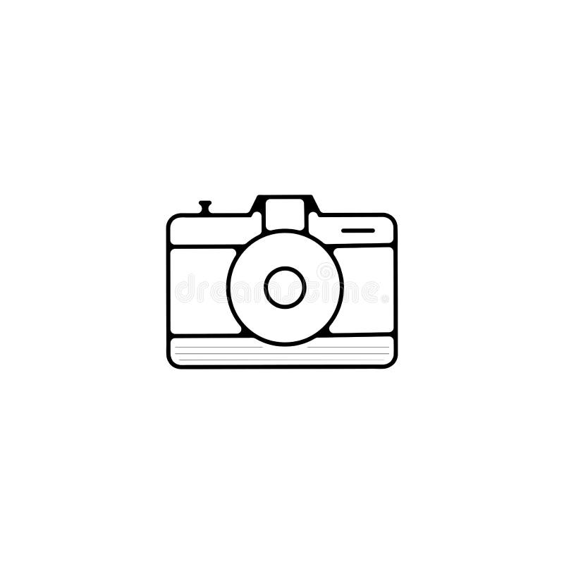 Foto Camera Thin Line Pictogram. Foto Camera Hand Getekend Thin Line ...
