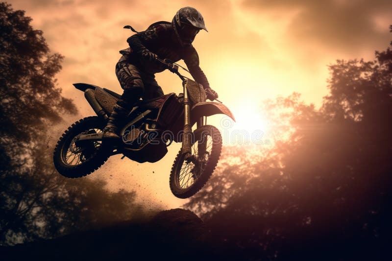 Foto Da Silhueta De Motocross Com Fundo Natural Imagem de Stock ... Foto Da Silhueta De Motocross Com Fundo Natural Imagem de Stock ...