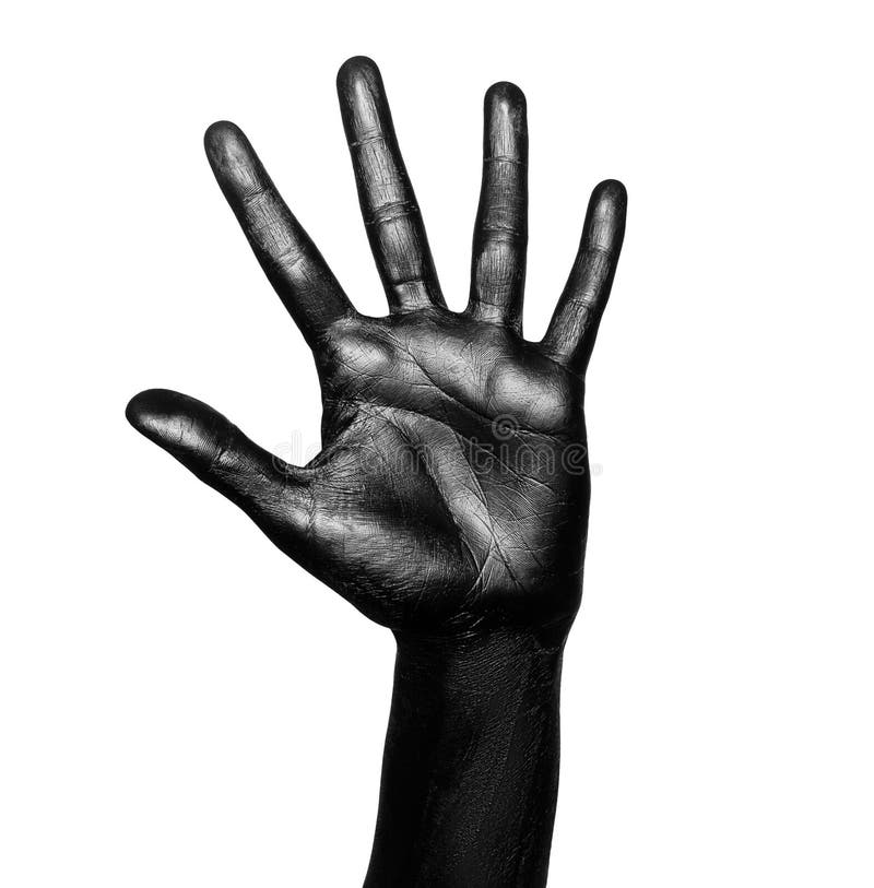 Foto di una mano colorata fotografia stock. Immagine di pori - 111634754