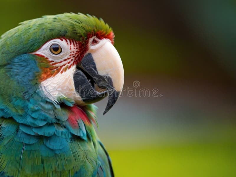 A Parrot Repeating the Words of Its Owner Stock Illustration ...
