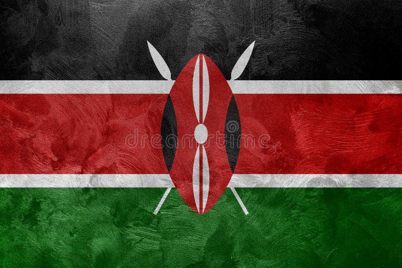 Foto Texturada De La Bandera De Kenya Stock de ilustración ...