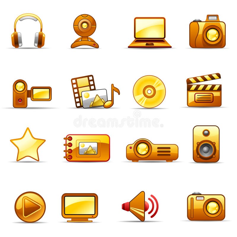 Foto y Video_orange ilustración del vector. Ilustración de juego - 10458764