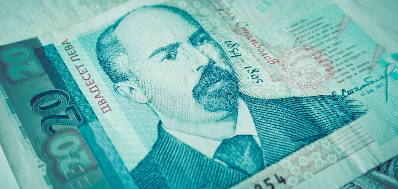 Bulgarisk Valuta BGN - Sedlar Och Mynt Fotografering för Bildbyråer ...