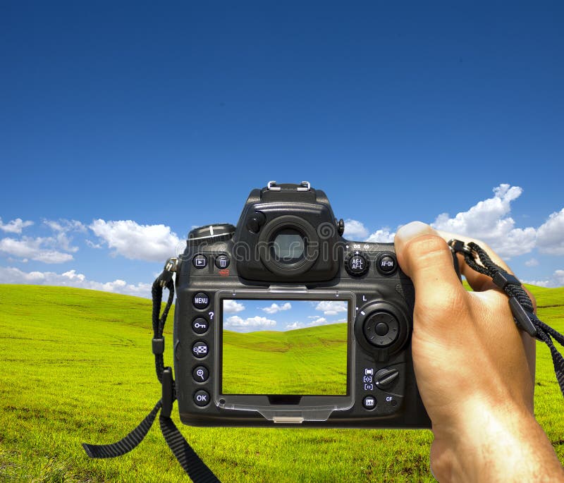 Fotografando a paisagem imagem de stock. Imagem de reflexo - 16009033
