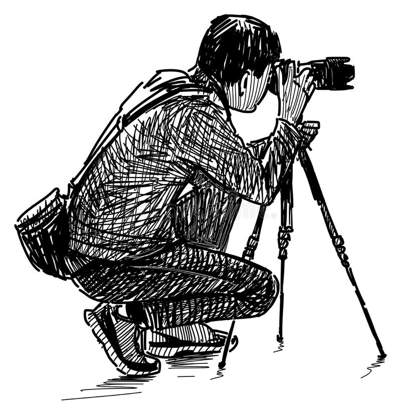 Fotografar ilustração do vetor. Ilustração de vetor, agachado - 42384428