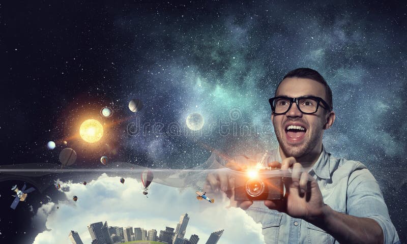 Fotografia come hobby immagine stock. Immagine di giovane - 105204267