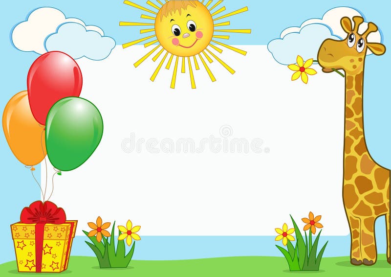 Fotorahmen der Kinder. vektor abbildung. Illustration von freundlich ...