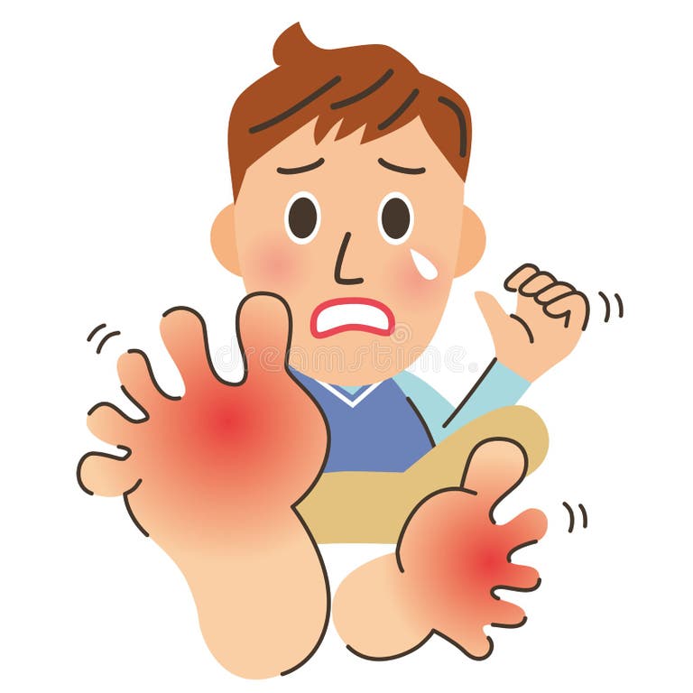 Fotsvamp vektor illustrationer. Illustration av hygien - 72914314