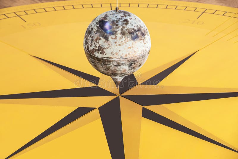 Foucault`s Pendulum Close-up. Stock Photo - Image of round ... Foucault`s Pendulum Close-up. Stock Photo - Image of round ...