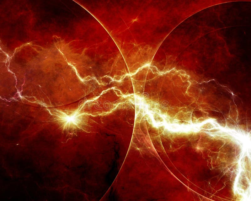 Foudre rouge illustration stock. Illustration du nature - 25468234
