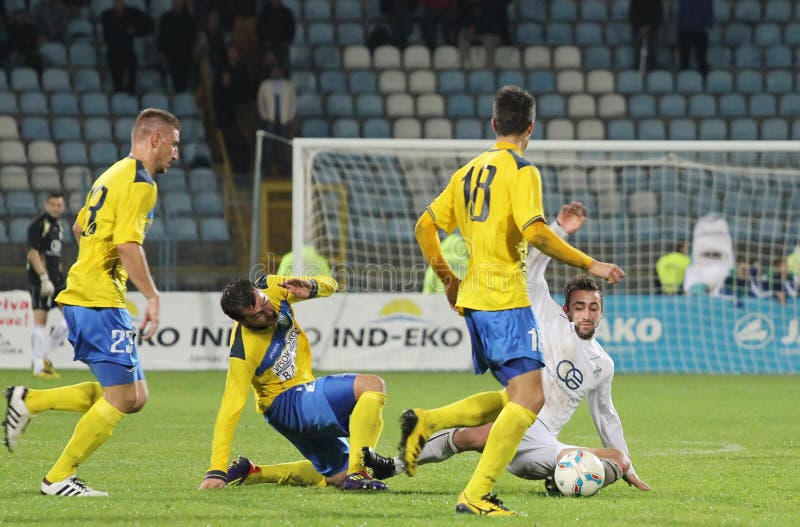 Foul editorial stock photo. Image of league, kick, blue - 21877963