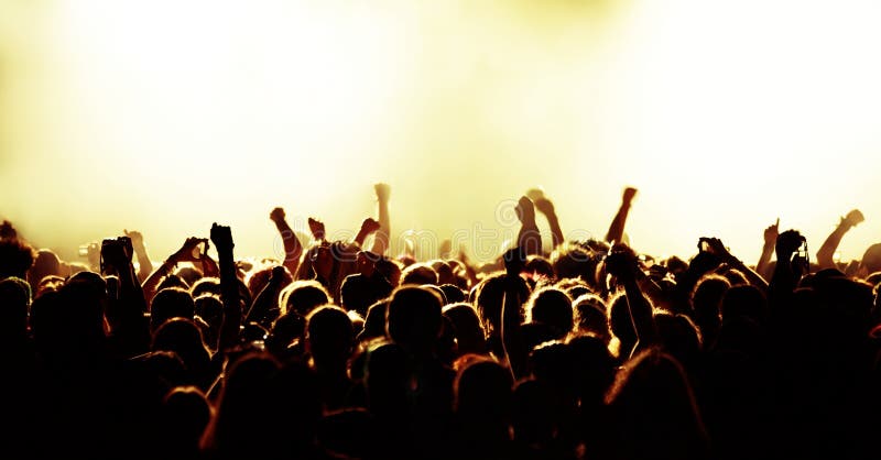 Foule de concert photo stock. Image du bonheur, ouvert - 11669386
