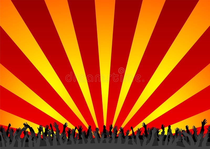 Foule de concert illustration de vecteur. Illustration du beau - 2940058