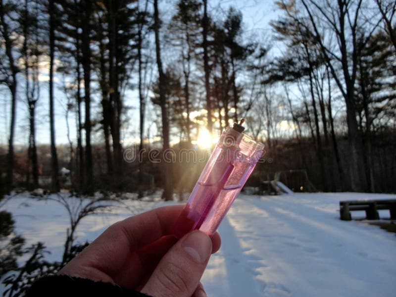 Found a lighter stock photo. Image of snow, sunrise, sunset - 51377668