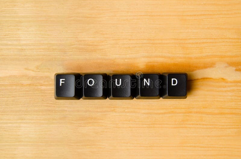 Found word stock image. Image of graphic, typography - 96422507