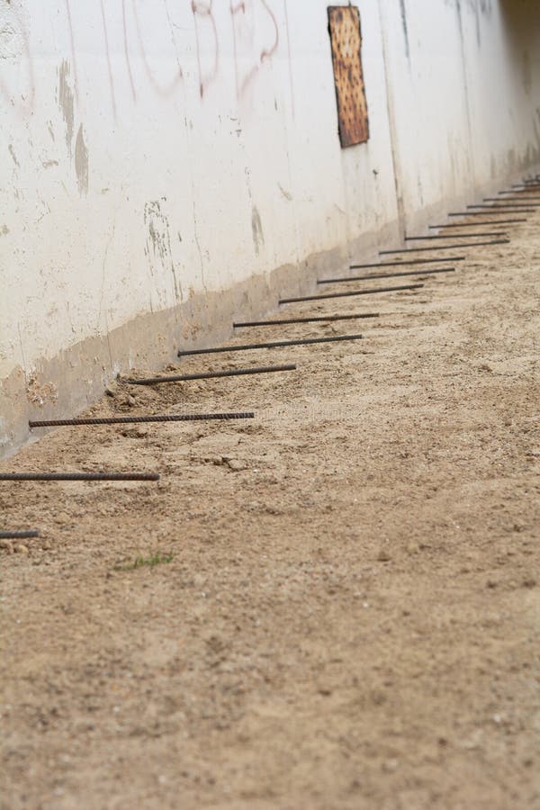 Foundation Blind Area Preparing. Basic Formwork Marking. Blind Area ...