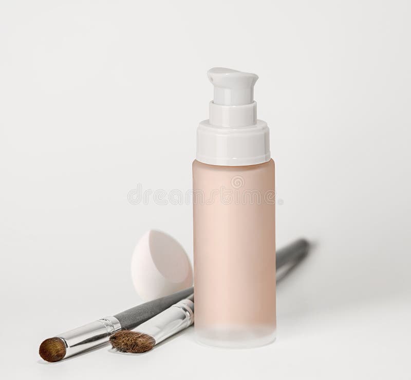 Elegant Makeup Essentials that Include Foundation Bottle with a Pump ...