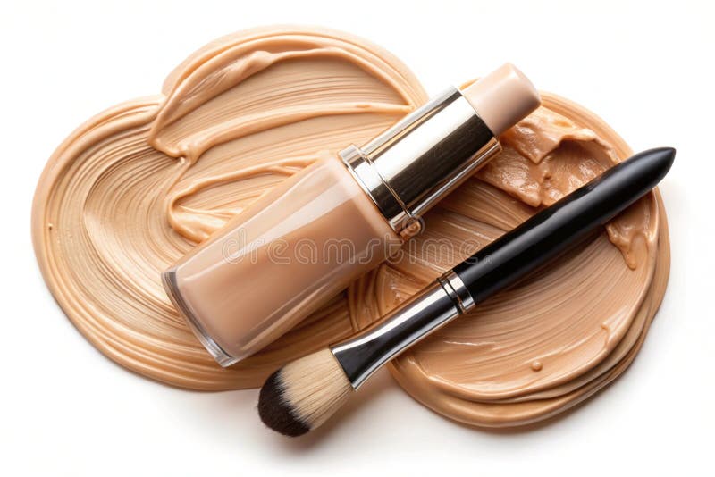Foundation and Concealer Smudge for Makeup Contouring Stock ...