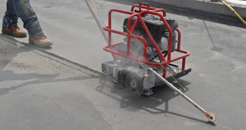 After the Foundation Concrete Has Been Poured in the Construction Site ...