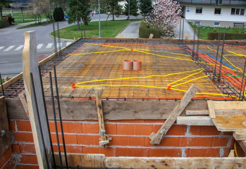 Foundation Construction with Different Colorful Pvc Tubes Stock Photo ...